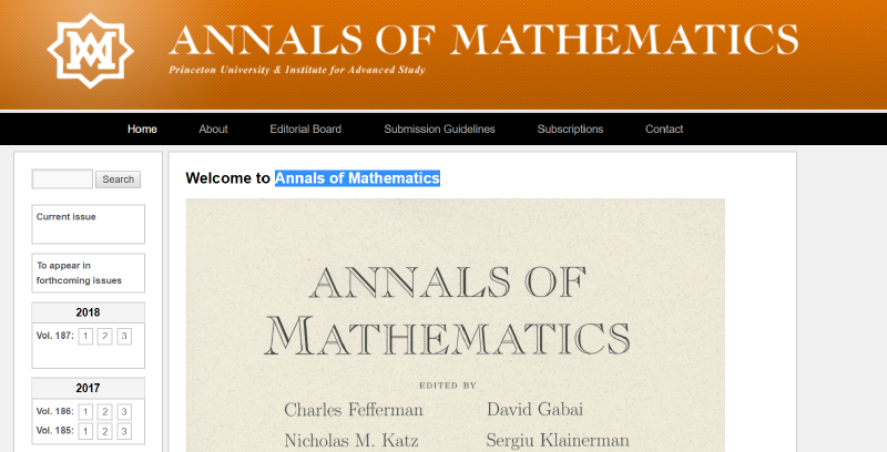 数学领域有哪些核心期刊？ 申请方